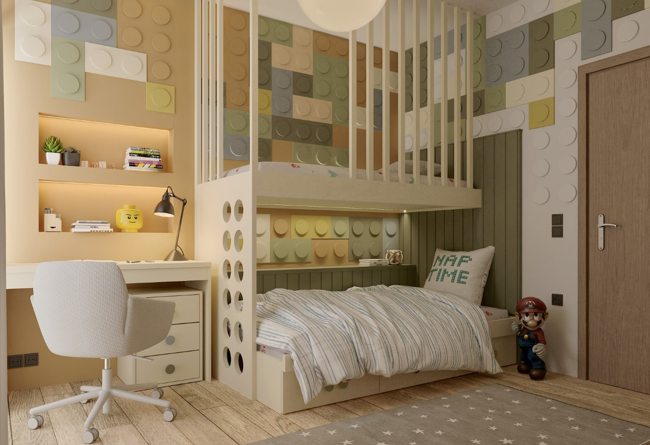 Pastel Lego themed bedroom | 2acid