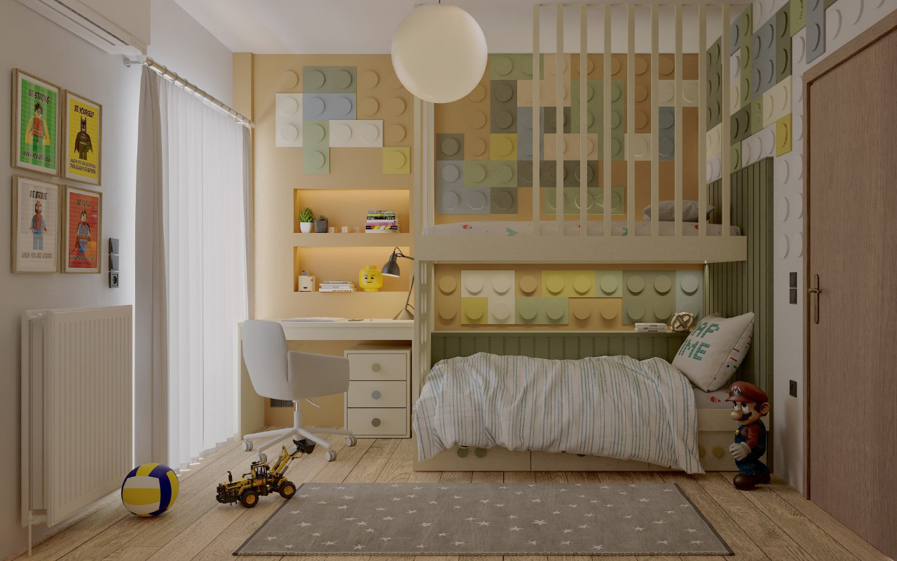 Pastel Lego themed bedroom | 2acid